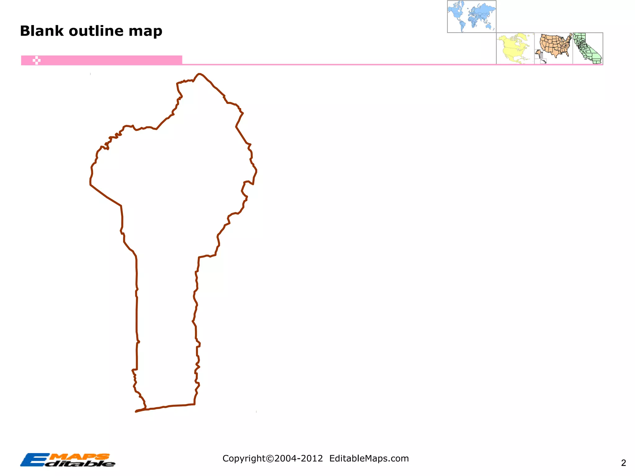 Benin Map Benin Outline Map Benin Editable Map Benin Powerpoint Map
