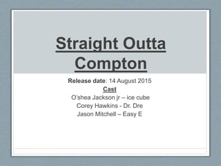 Straight Outta Compton | PPTX