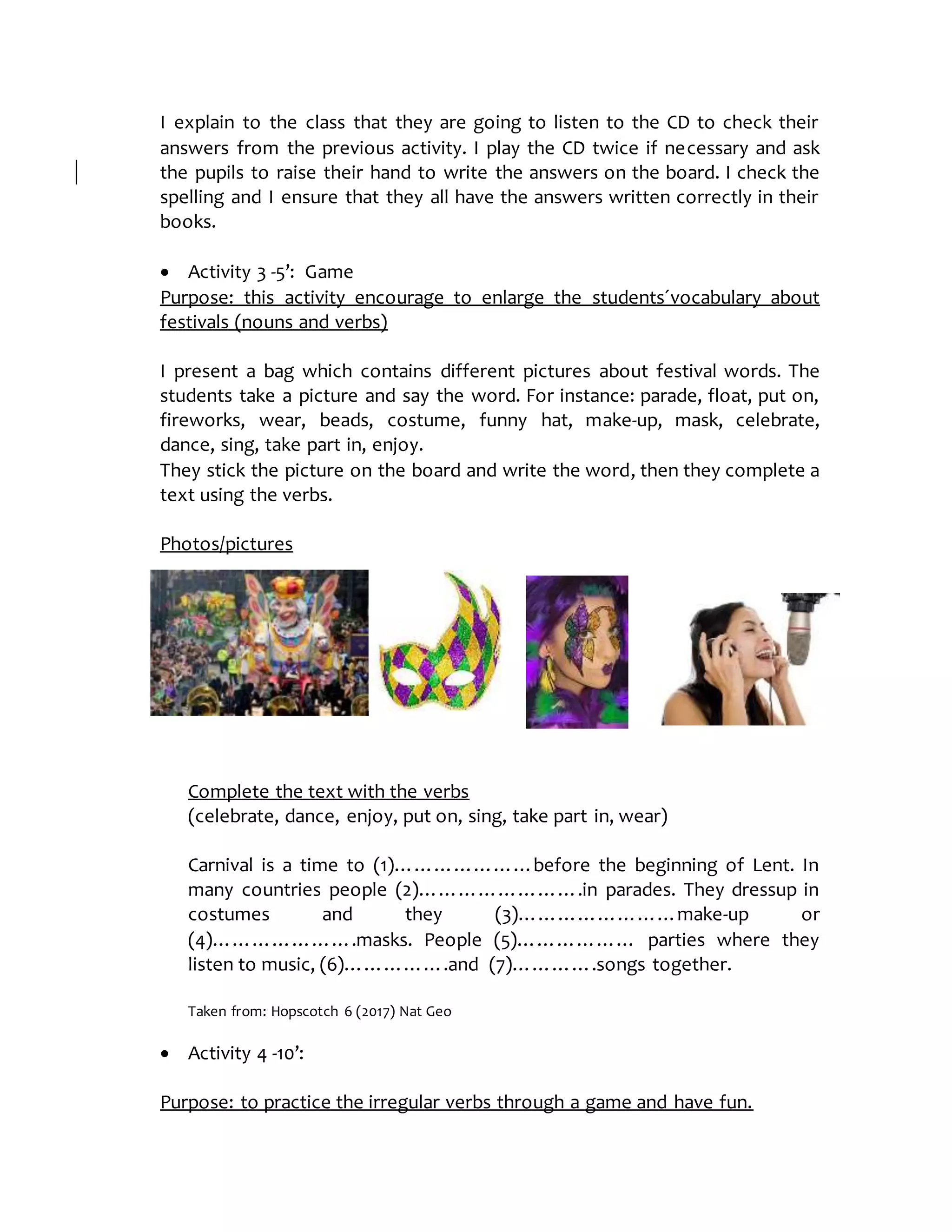 Lesson Plan Primary School. Class 2 | DOCX