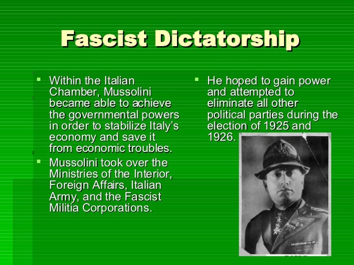 Domestic Policy Mussolini