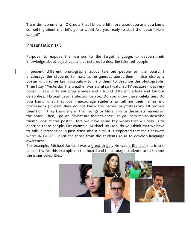 Lesson Plan Secondary School Practicum. Class 1