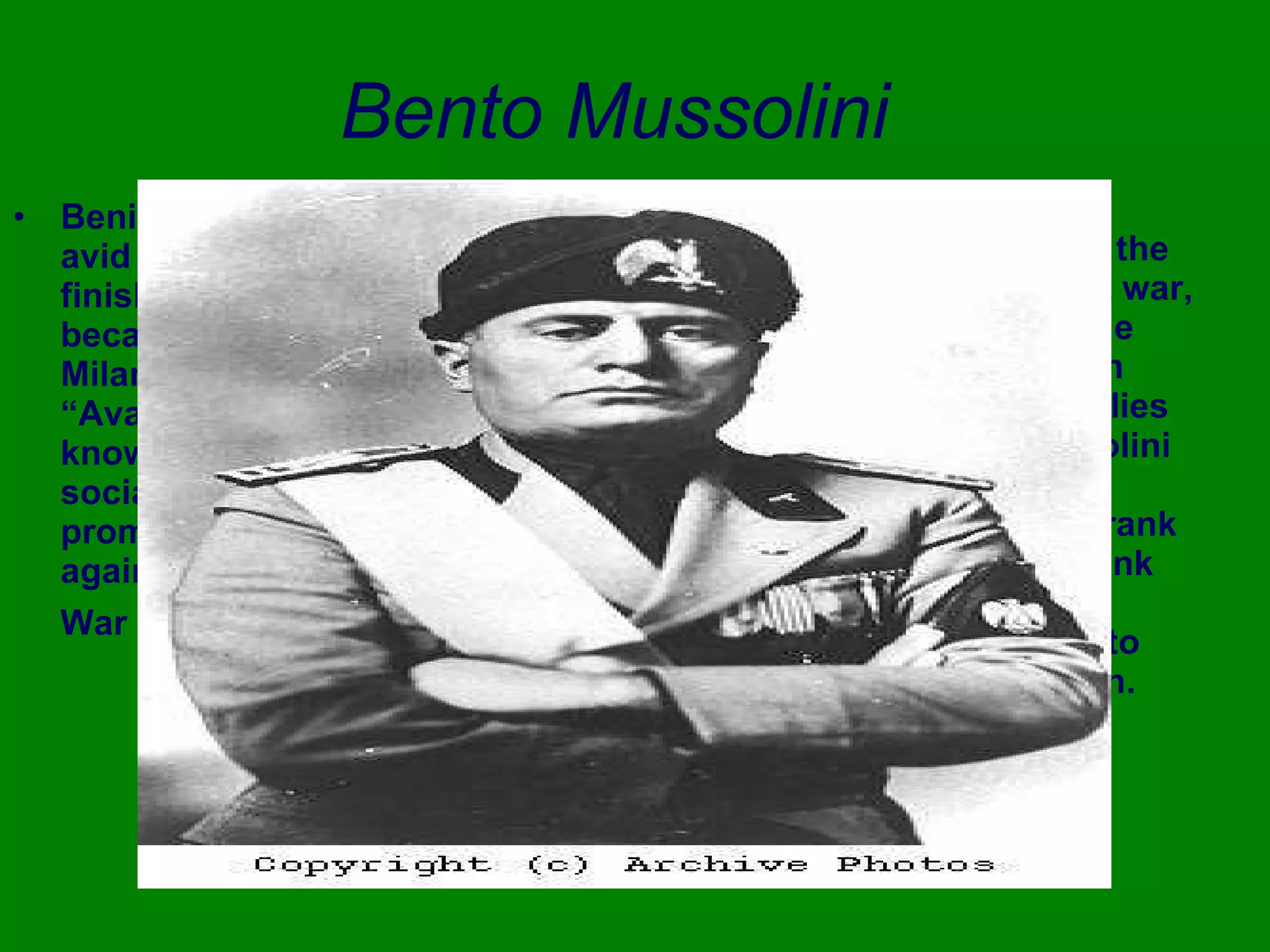 Benito mussolini | PPT