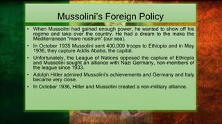 Benito Mussolini Fascism King | PPTX | Celebrity Families | Pop Culture