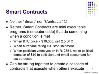 Blockchain, Smart Contracts & IoT | PPTX | Currencies | Economy