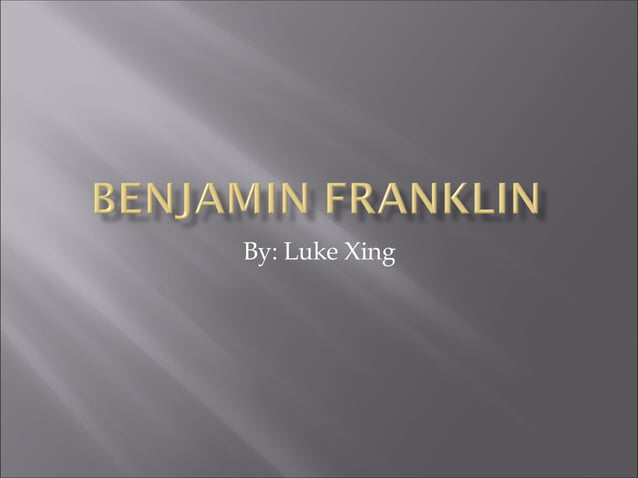 Benjamin Franklin | PPT