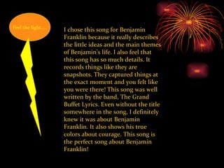 Benjamin Franklin Courage Project | PPT