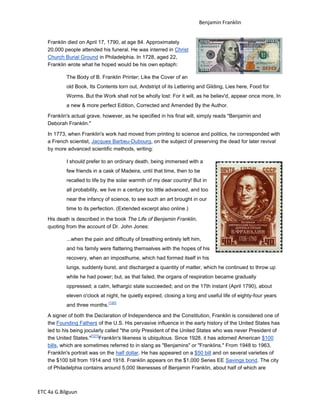 Benjamin franklin | DOCX