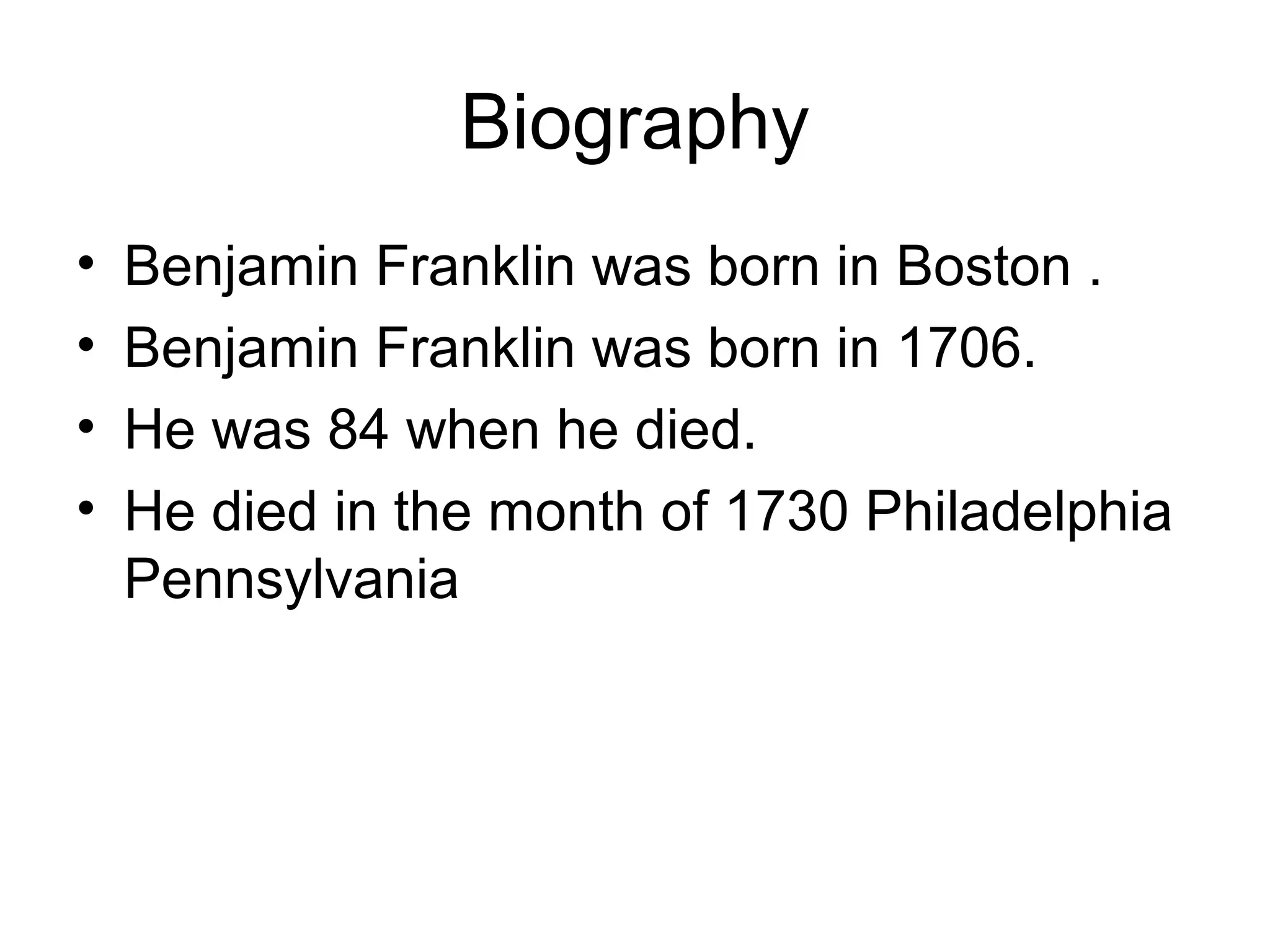 Benjamin franklin | PPT