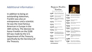 Benjamin Franklin United states of America | PPTX