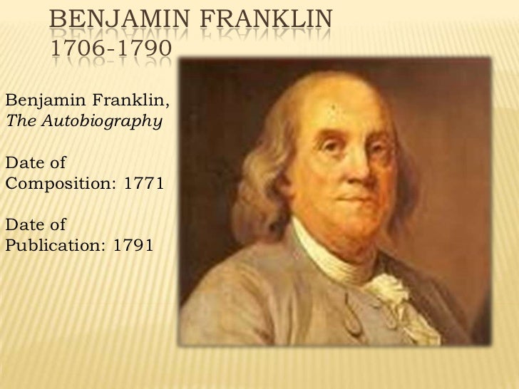 Benjamin franklin autobiography part i slide show