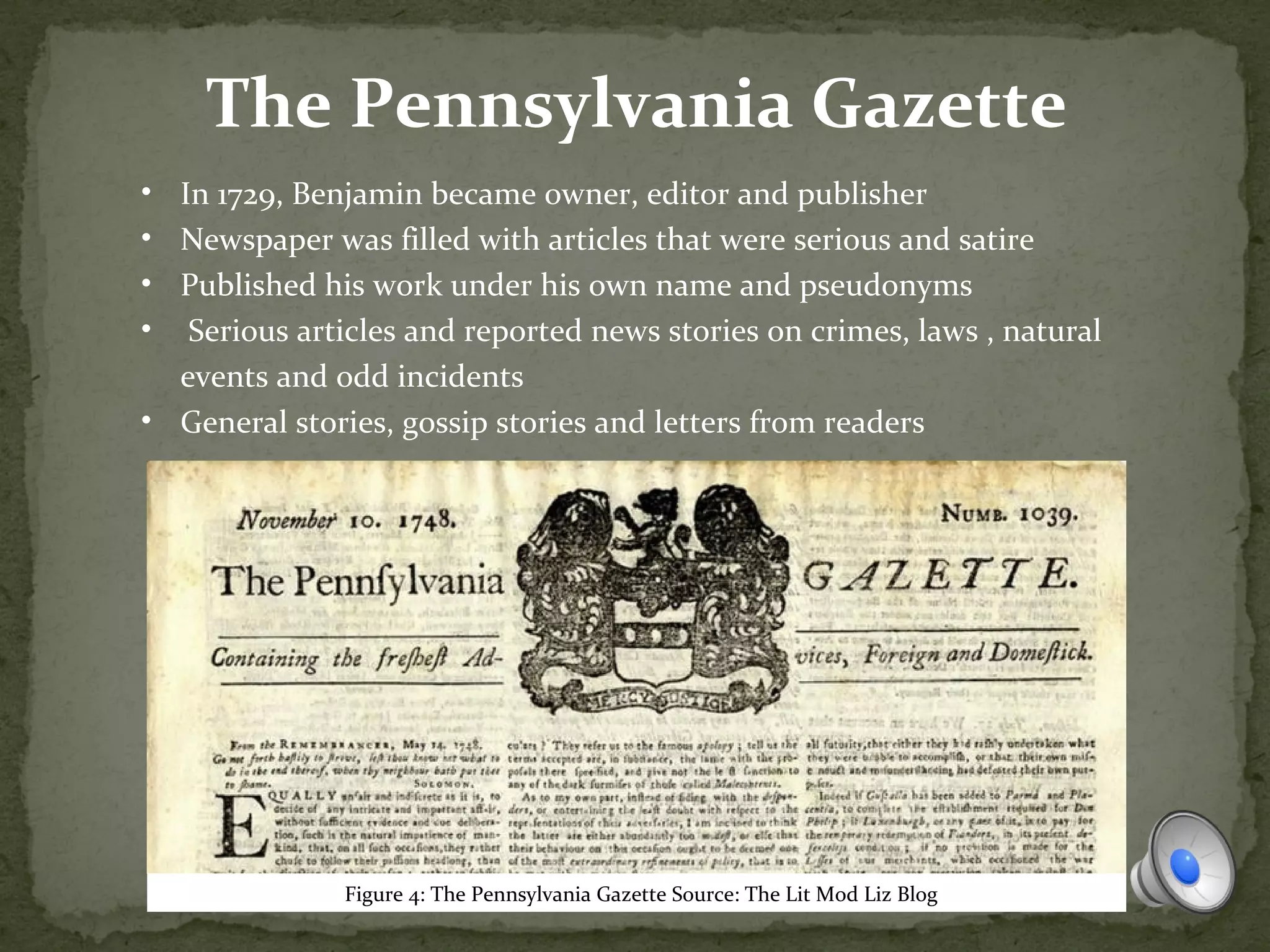 Benjamin Franklin Discovery presentation | PPT