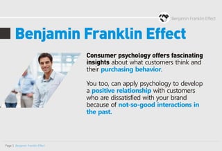Benjamin Franklin Effect – The Ultimate Way to Get Customers to Like ...