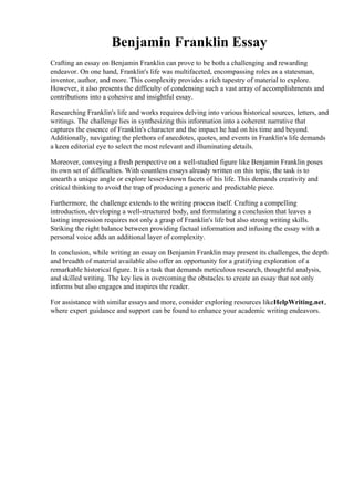 Benjamin Franklin Essay.pdf