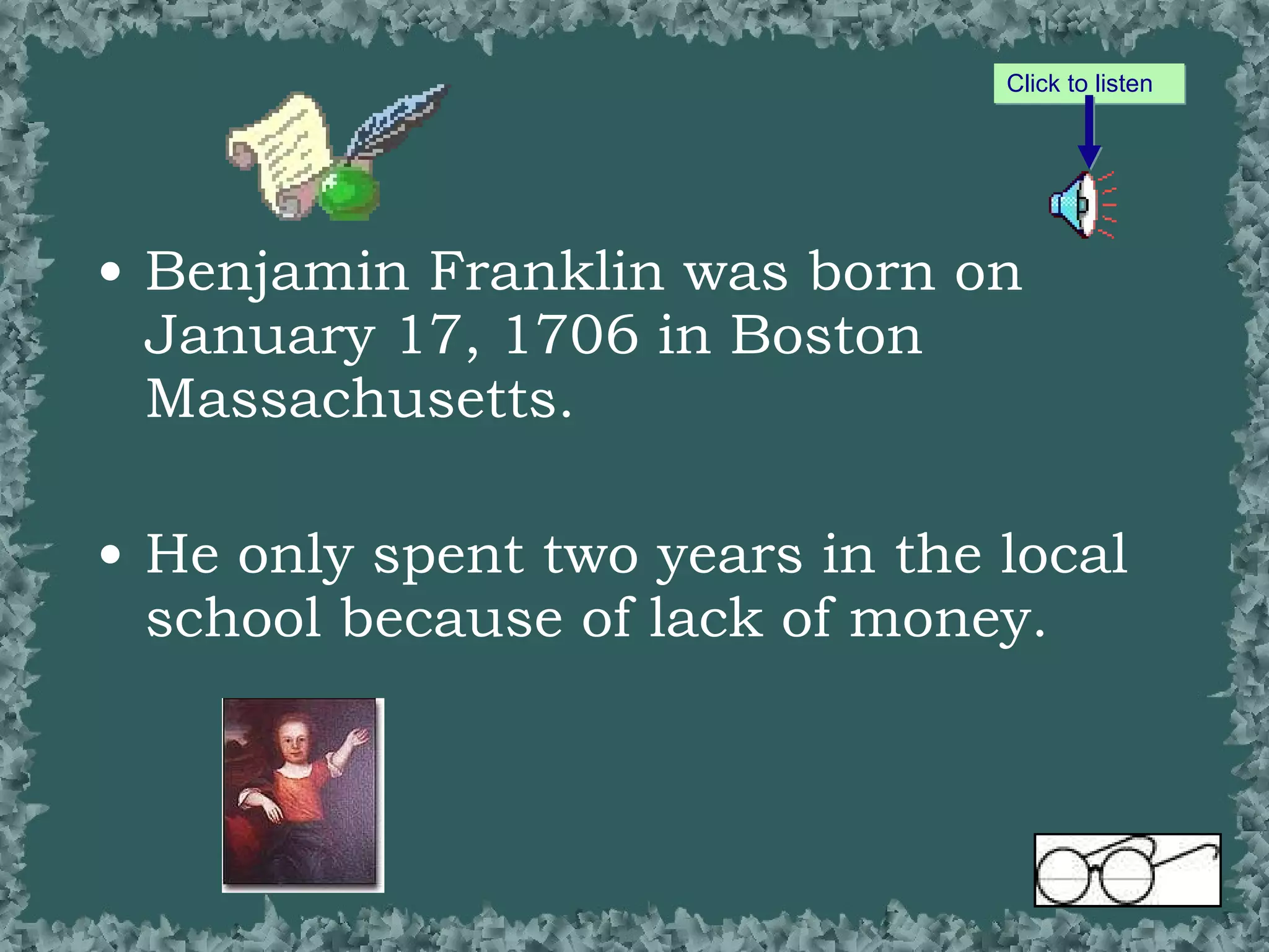 Benjamin Franklin powerpoint | PPT