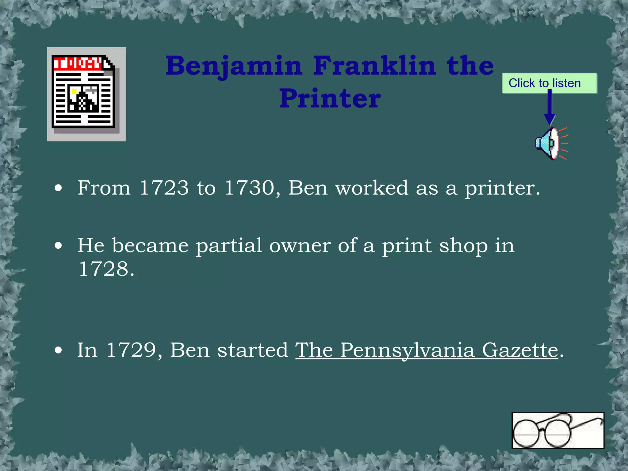 Benjamin Franklin powerpoint | PPT