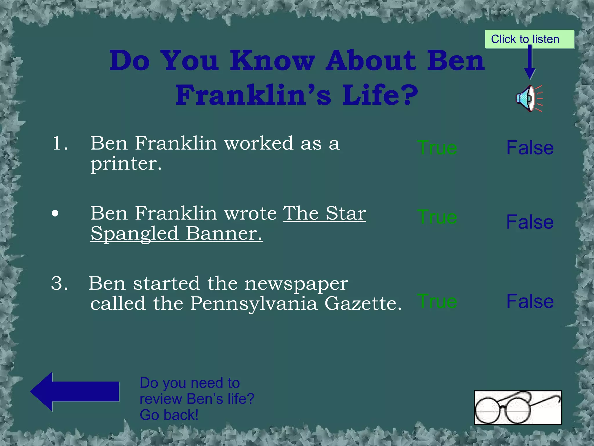 Benjamin Franklin powerpoint | PPT