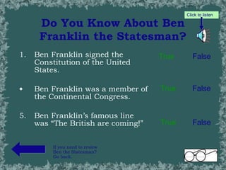 Benjamin Franklin powerpoint | PPT