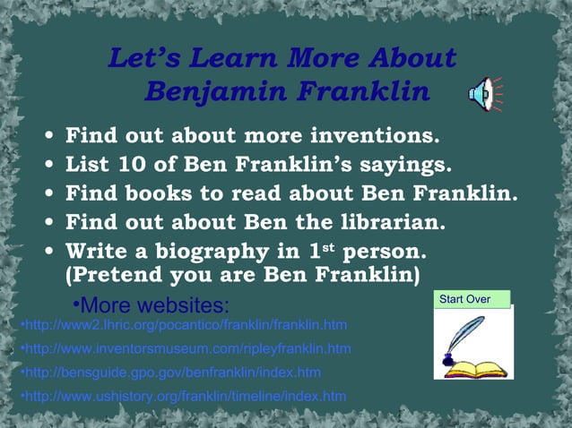 Benjamin Franklin powerpoint | PPT