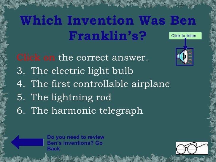 Benjamin Franklin Inventions Light Bulb