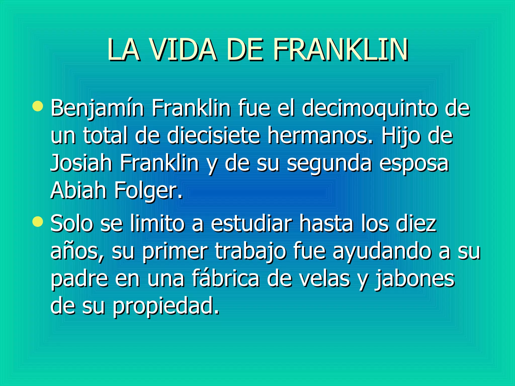 Benjamin franklin y el pararrayos | PPT