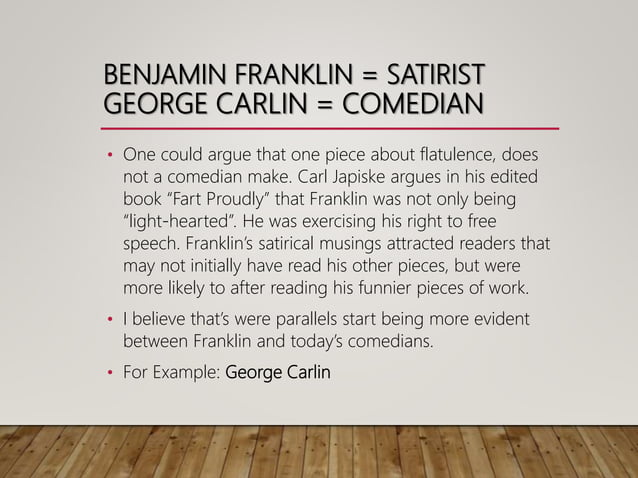 Benjamin Franklin presentation | PPT