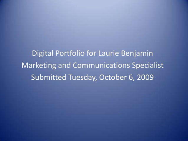 Benjamin Portfolio | PPT