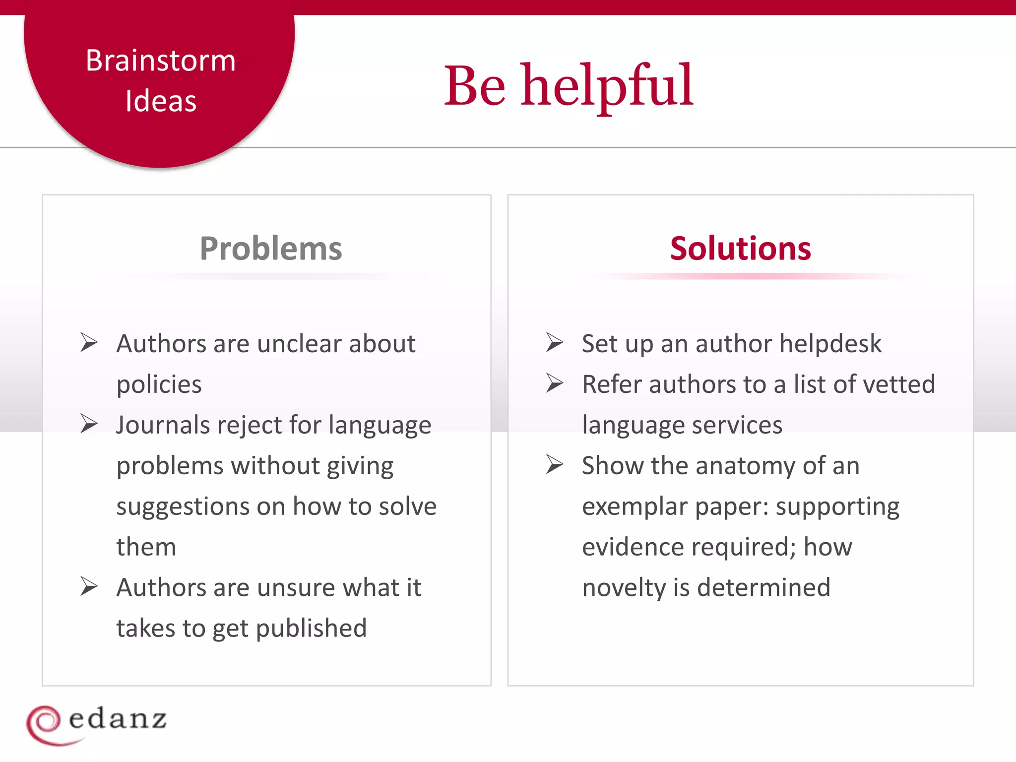 Author-centric thinking - Innovating the experience for scholarly ...