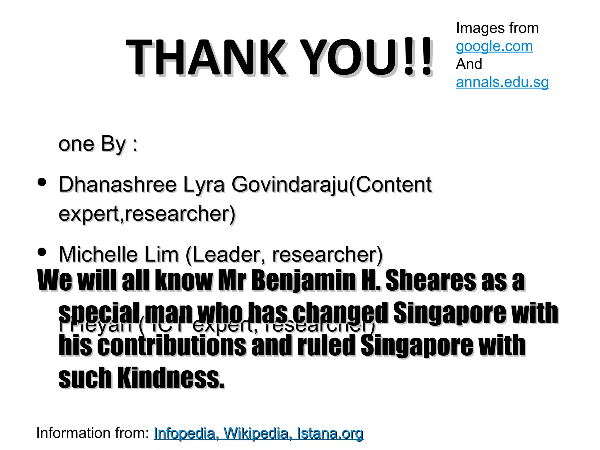 Benjamin Sheares | PPT