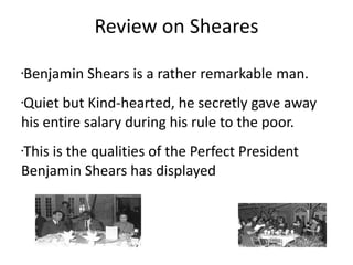 Benjamin Sheares | PPT