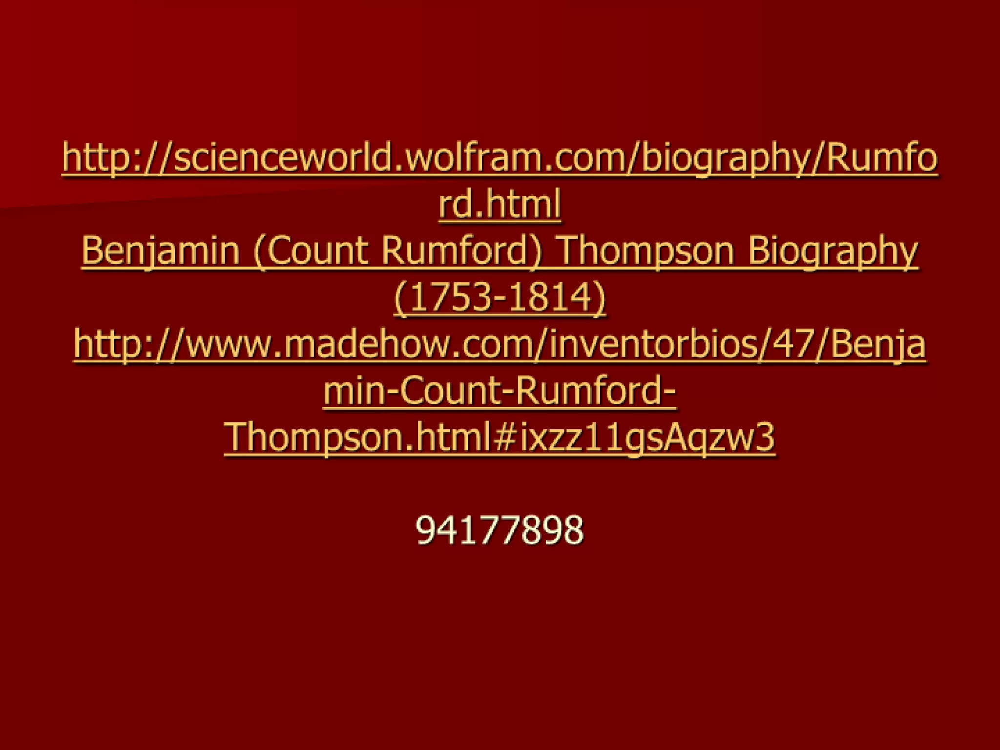 Benjamin thomson | PDF