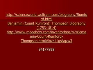 Benjamin thomson | PDF