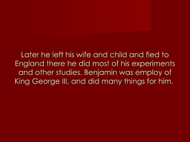 Benjamin thomson | PDF