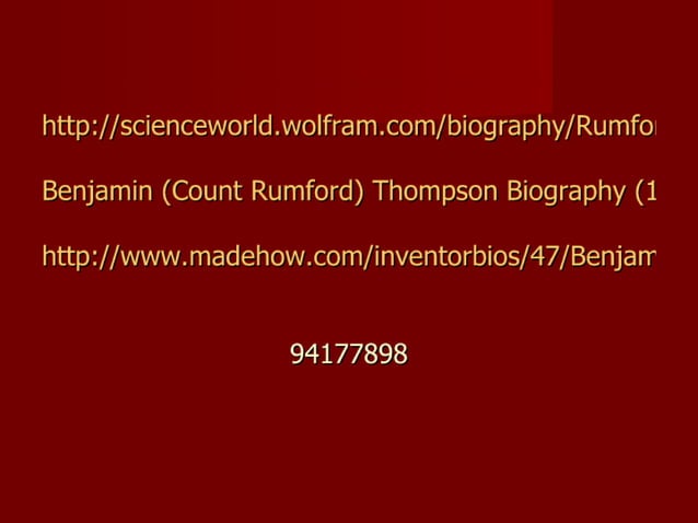 Benjamin thomson | PDF