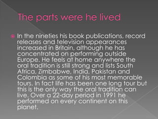 Benjamin zephaniah | PPTX