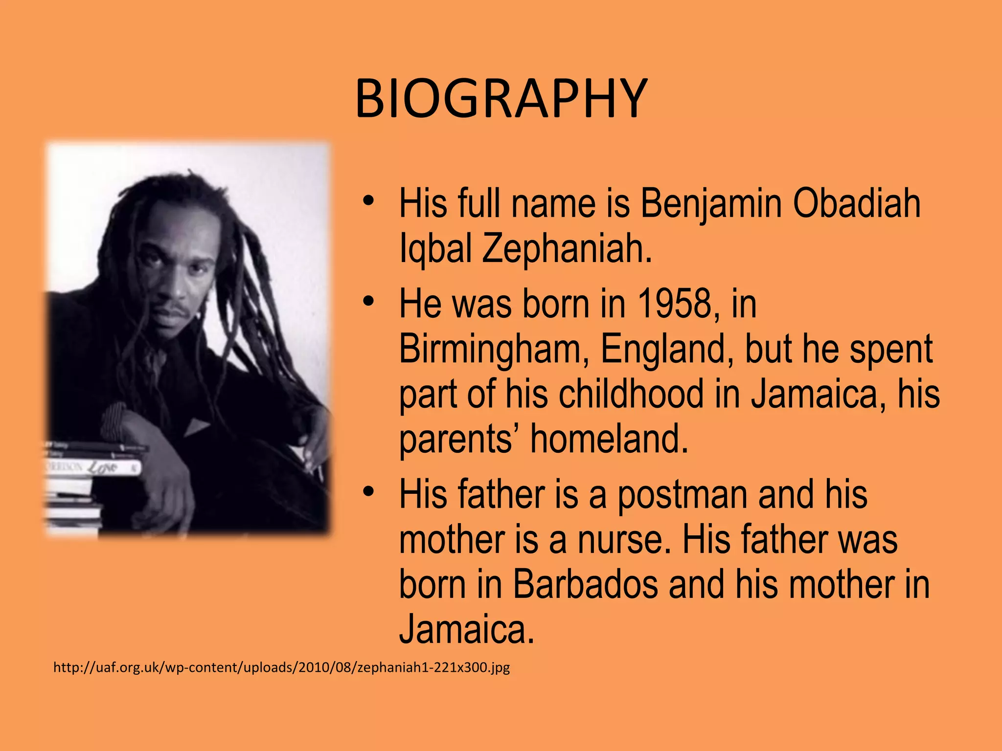 Benjamin Zephaniah Ppt