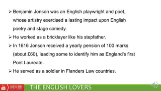 Biography of Ben johnson | PPTX