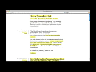 Emerging technology – Ben Kreimer, Drone Journalism Lab | PPT