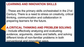 21st Century Skills Categories | PPTX
