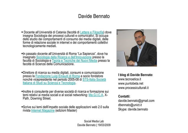 Bennato - Social Media Analytics | PDF
