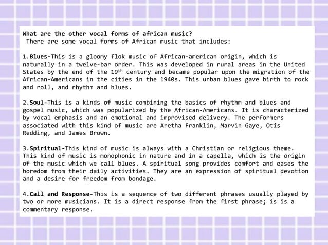 Afro-Latin American Music | PPTX