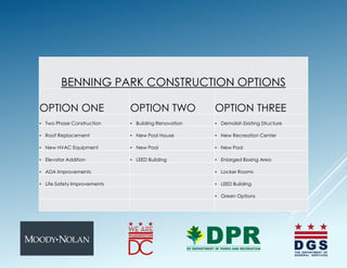 Benning Park Recreation Center Community Meeting (March 2017) | PPT