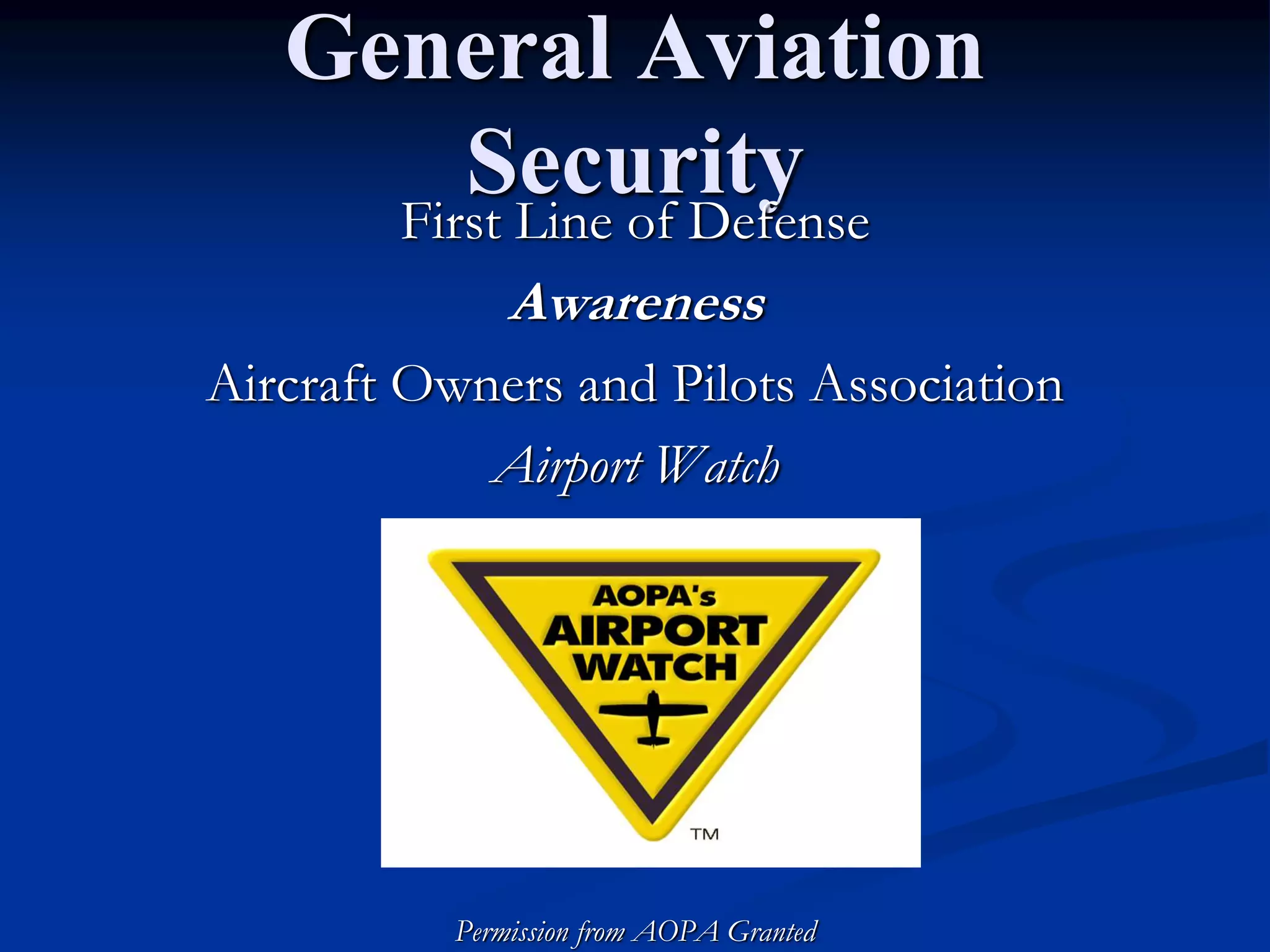 General Aviation Security | PPT
