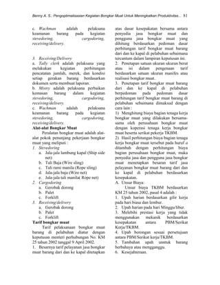 JURNAL PDP VOL 2 NO1 Benny Agus Setiono Operasional Bongkar Muat ...