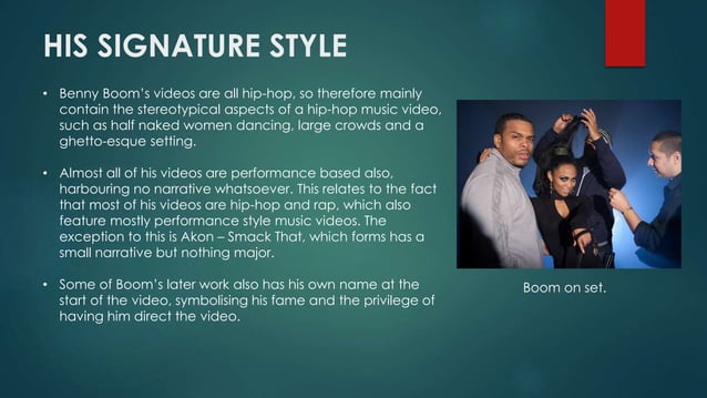 Director Analysis - Benny Boom | PPTX