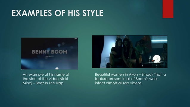 Director Analysis - Benny Boom | PPTX