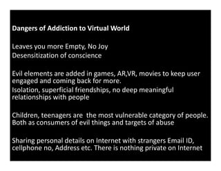 Dangers of-virtual-world-cag | PDF