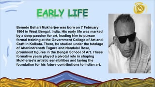 benode behari mukherjee THE GREAT BLIND ARTIST | PPT