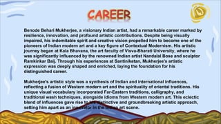 benode behari mukherjee THE GREAT BLIND ARTIST | PPT