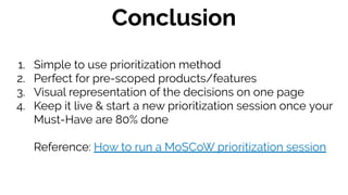The MoSCoW Prioritization Framework | PDF