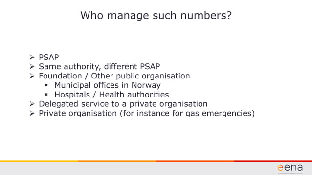 EENA 2021: Non-emergency numbers (1/4) | PPT